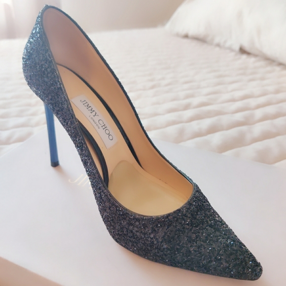 Jimmy Choo | Shoes | Jimmy Choo Romy 0 Size 399 Pumps Black Blue ...